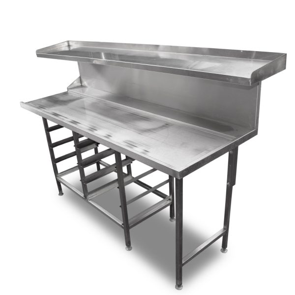 2.09m Stainless Steel Dishwasher Bench - Red Hot Chilli Northwest Ltd