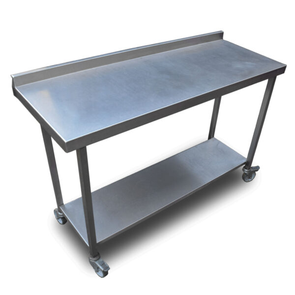 1.3m Stainless Steel Table on Castors – Red Hot Chilli Northwest Ltd
